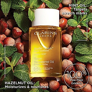 Clarins Tonic Body Treatment Oil | Stretch Mark Pregnancy Care | Skin Elasticity Is Improved After 28 Days* | Visibly Firms and Tones | Dermatologist Tested | Natural 100% Plant Extracts