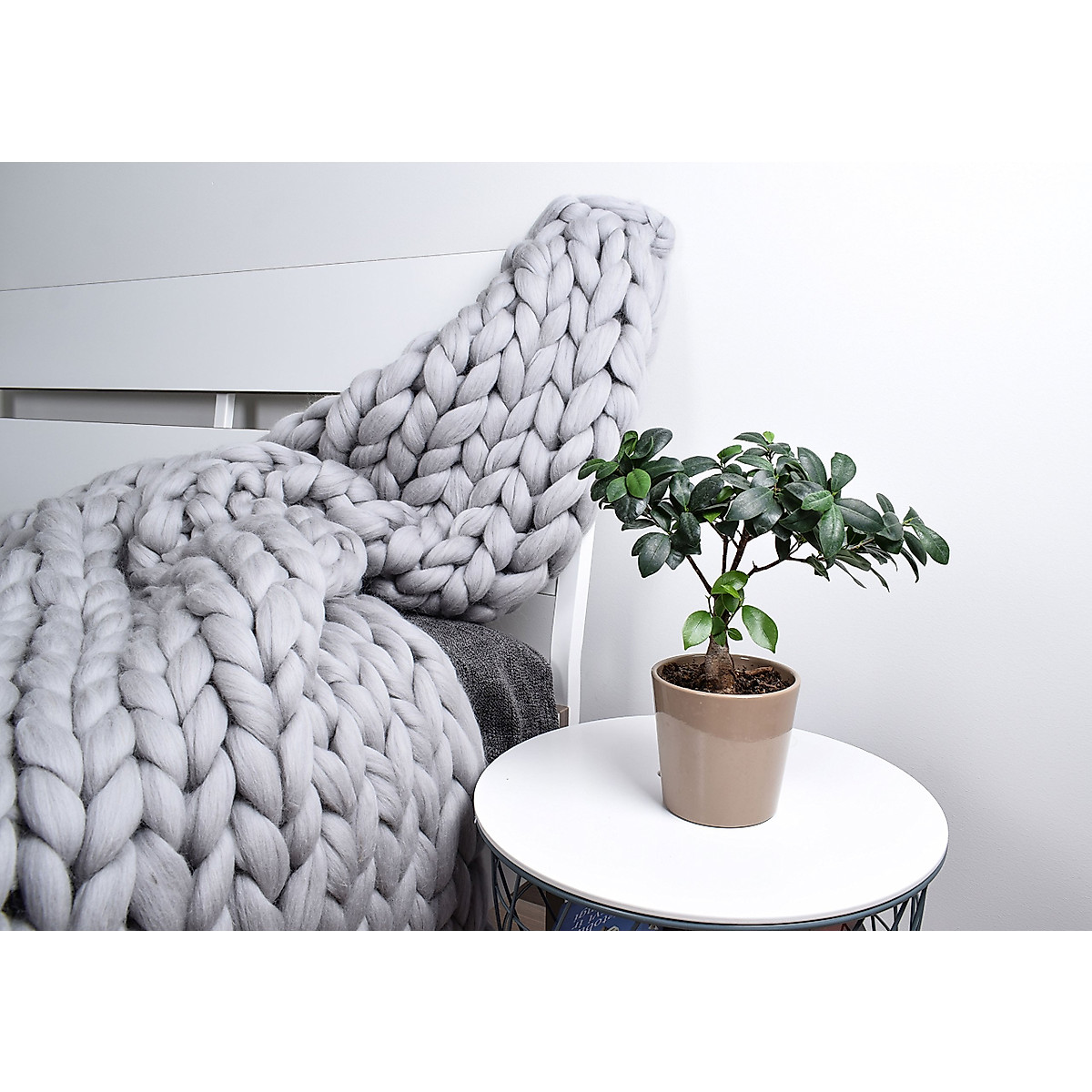 Chunky knit blanket Chunky blanket Merino wool blanket Giant throw Chunky Merino wool blanket Plaid Home decor Christmas gift Christmas present Interior design