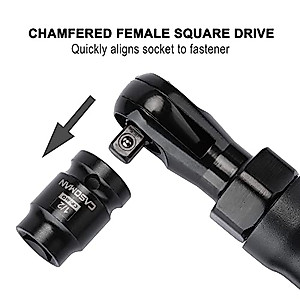 CASOMAN 8PCS 1/2-Inch Drive Pipe Plug Socket Set, Cr-Mo, SAE, Male/Female Set, 7/16", 1/2", 5/8", 9/16", Tapered Male Square Drive, Chamfered Female Square Drive