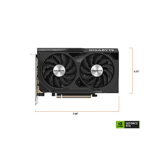 GIGABYTE GeForce RTX 4060 WINDFORCE OC 8G Graphics Card, 2X WINDFORCE Fans, 8GB 128-bit GDDR6, GV-N4060WF2OC-8GD Video Card