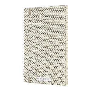 Moleskine Limited Collection Blend Textile Notebook, Hard Cover, Large (5" x 8.25") Ruled/Lined, Beige, 240 Pages (8053853600103)