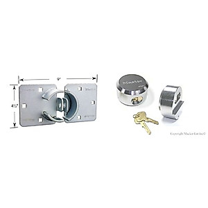 Master Lock - Hasp/Hidden Shackle Keyed Alike Padlocks 770-6271NKA-2 w/BumpStop Technology
