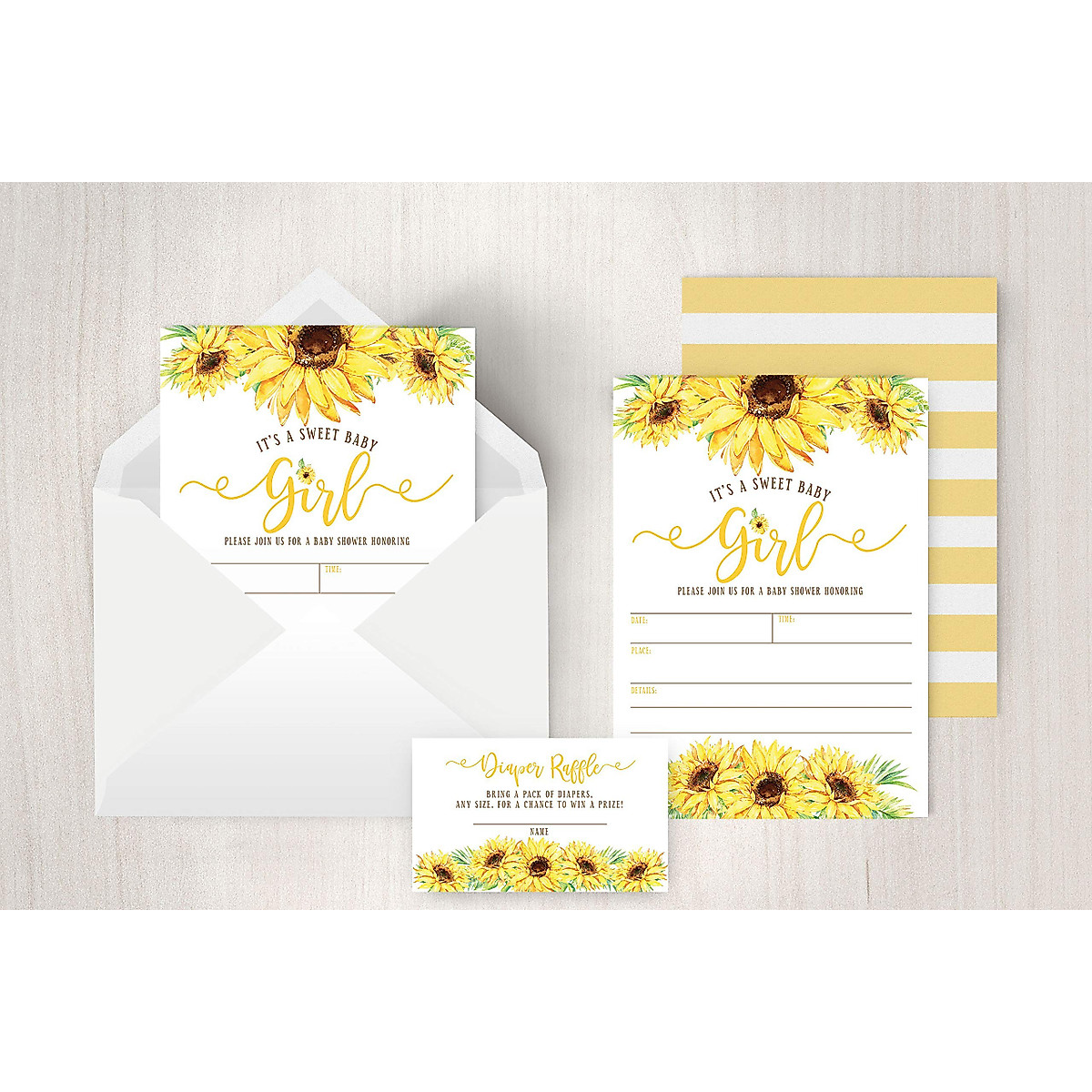 Your Main Event Prints Sunflower Baby Shower Bundle