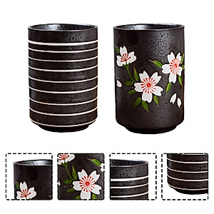 Hemoton 2pcs Japanese Tea Cup Ceramic Tea Mug Hot Drinks Mug Ceramic Coffee Mug Toast Mug Porcelain Tea Cups Chinese Tea Cups Tradition China Tea Cup Tea Glasses Pottery Ceramics Classical