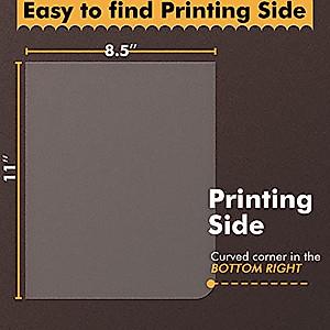 Koala Laser Transparency Film, Color Transparent Paper for OHP, Clear Overhead Projector Film 8.5x11 inches for Laser Jet Printer and Copier, Double-sided Printing Photo Transparent Film 20 Packs