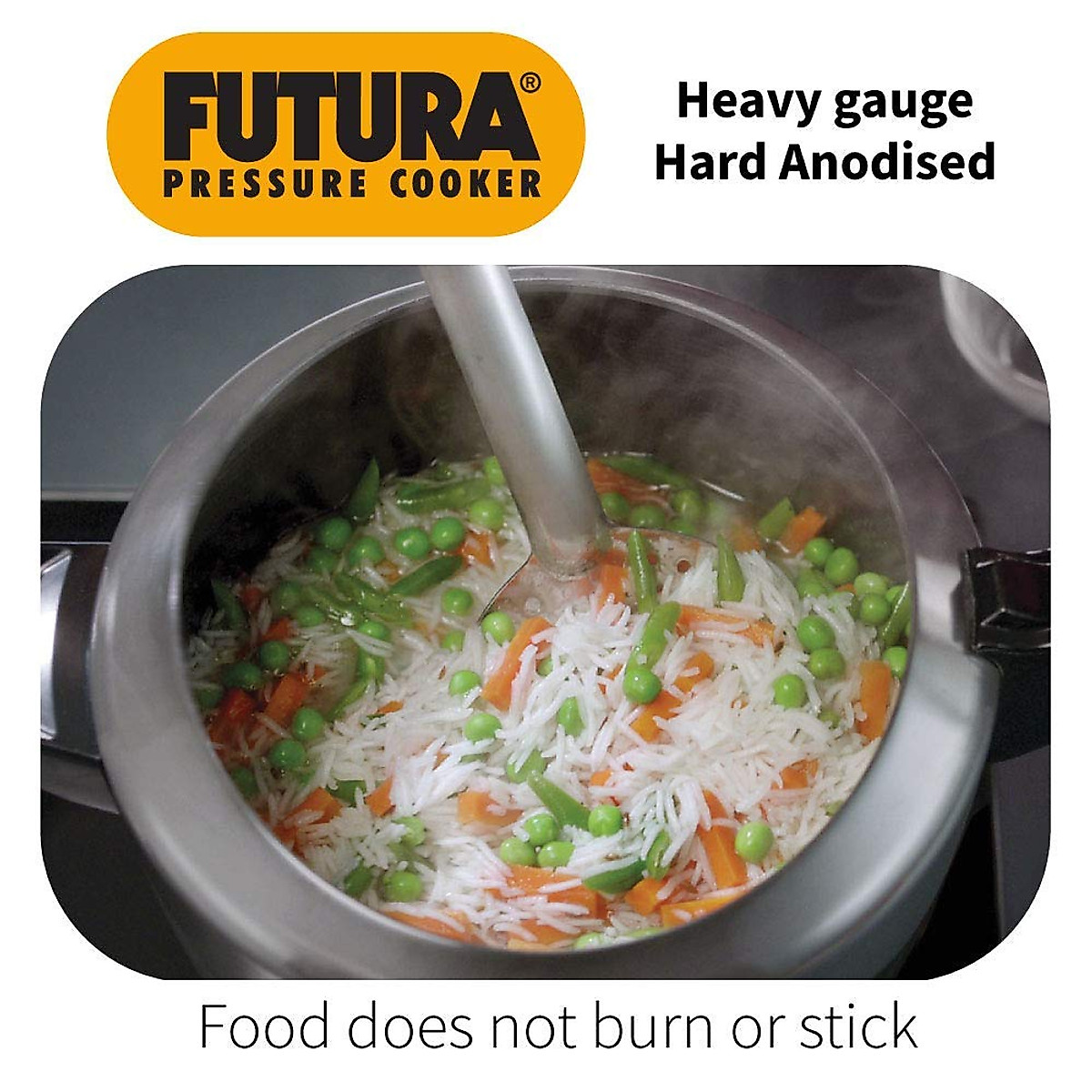 Hawkins Futura Hard Anodised Pressure Cooker, 7-Liter