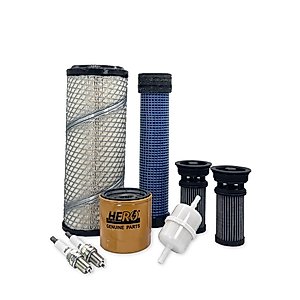 HERO Maintenance Filter Kit For Exmark LZS749EKC604SS Lazer Z S-Series Zero-Turn Mower Filters Fits OEM 2508301S 2508304S 5205002S 2405013S 2513214S 1160164 With Kohler ECV749-3014 27HP Engine