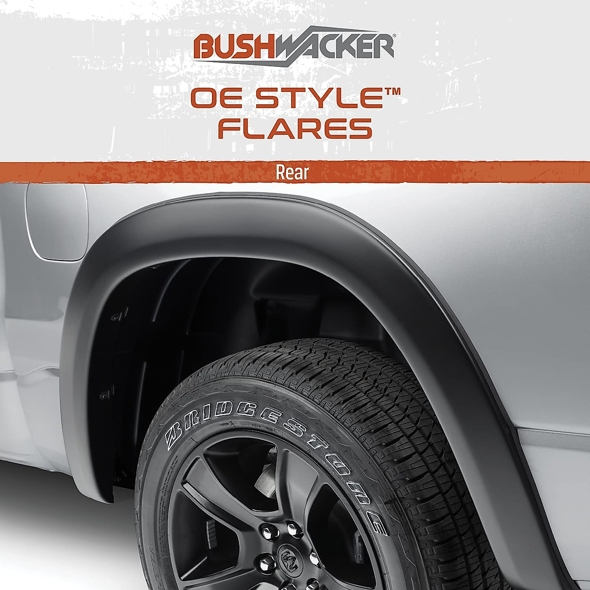 Bushwacker 50040-02 Black OE-Style Smooth Finish Rear Fender Flares for 2009-2018 Dodge Ram 1500; 2010-2018 Ram 2500, 3500 (Excludes R/T & Rebel); 2019-2021 Ram 1500 Classic (Excludes Rebel Models)