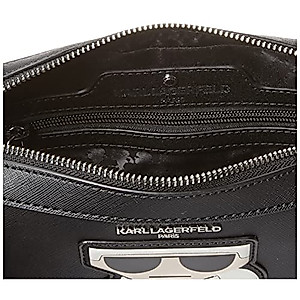 Karl Lagerfeld Paris Womens Maybelle Camera Crossbody Cross Body, Black/Grey, One Size US