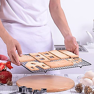 Hemoton 20 Pcs Christmas Baking Cutters Gingerbread House Cookie Cutter Chocolate House Cutter Stainless Steel Cookie Cutter Cookie Molds Christmas Cake Mould Small Cake Mold 3d
