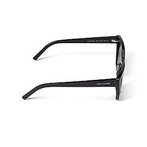 SAINT LAURENT Women's SL 276 Mica Sunglasses, Black-Black-Grey, One Size