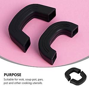 Hemoton 1 Pair Pot Earrings Silicone Assist Handle Holder Hand Covers Fry Pan Handle Cover Hot Handle Holder Pot Handle Grip Pot Sleeve Grip Handle Silicone Case Insulation
