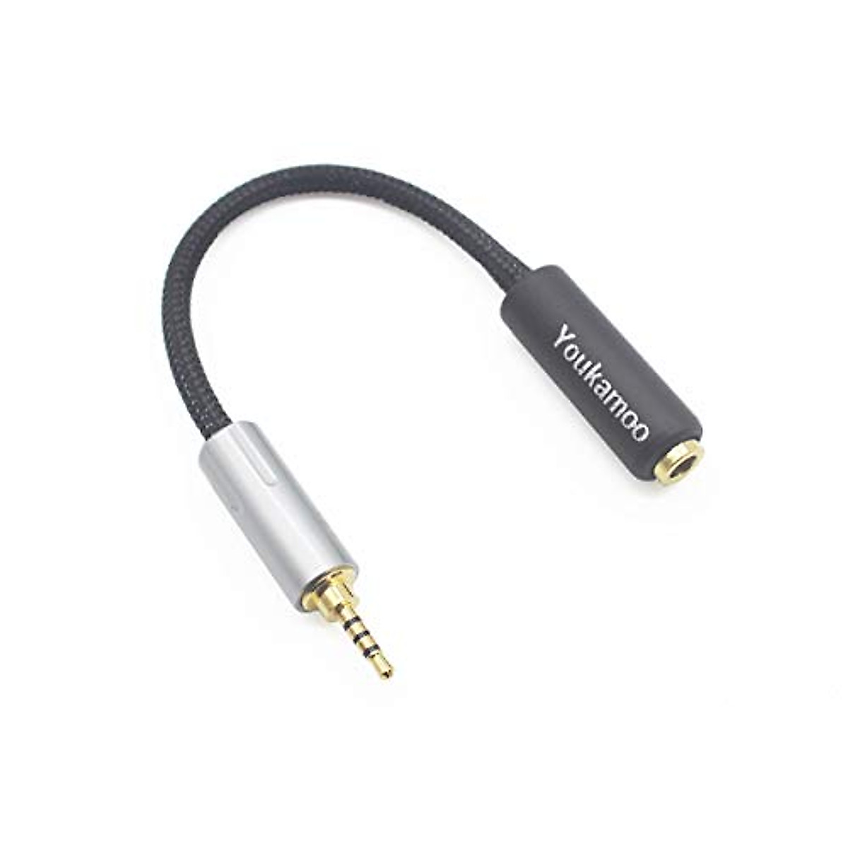 Youkamoo [ 2.5mm Male ] 2.5mm Male to 4.4mm Female 8 Core Silver Plated Headphone Earphone Audio Adapter Cable New in Box 2.5mm Balanced to 4.4mm Balanced [ 4.4mm Female ]