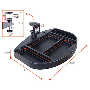 Stand Steady Pen Cup | Original 3-in-1 Desk Organizer | Free Up Desk Space with Clamp On Pen Holder & Bag Hook | No Drill Needed | Organize Pencils, Markers, Paper Clips & More (Black)