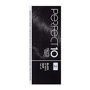 Clairol Nice‘n Easy Perfect 10 Permanent Hair Dye, 2 Black Hair Color, Pack of 2