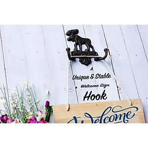 Stelalloy Decorative Wall Hook, Wrought Iron Hooks, Cast Iron Coat Hooks, Deer Antler Décor Wall Hook Animal, Rustic Coat Hooks, Towel Holder, Key Holder Wall, Pool Towel Rack, Patio Décor