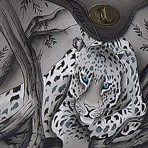 Anna by Anuschka womens Sling Flap Shoulder Bag, African Leopard, One Size US