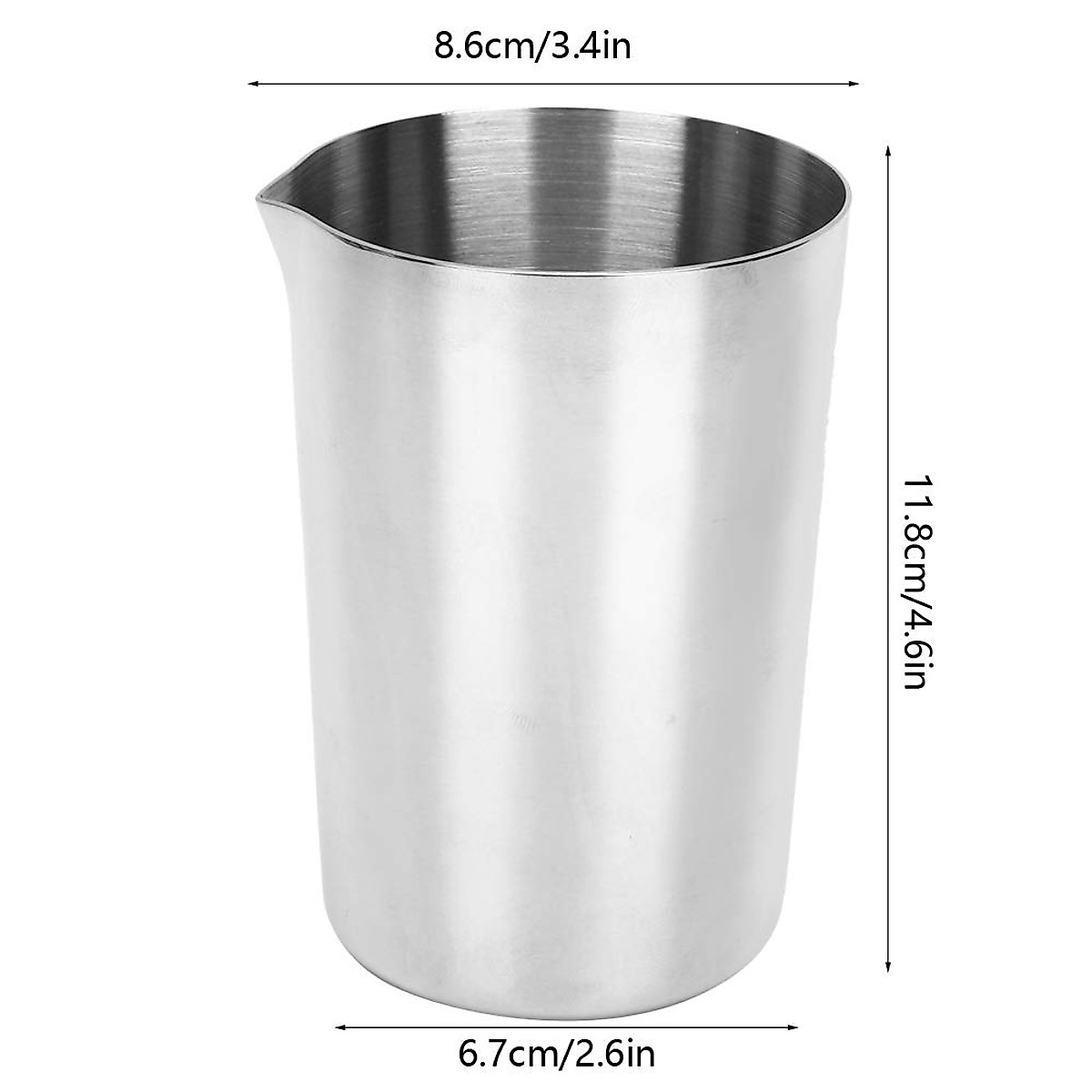 Cocktail Mixing Cups, Stainless Steel Bar Mixing Cups Glass 500ML Wine Stirring Mixing Cup Bartender Tools for Making Cocktails at Home Party Bar (Silver)