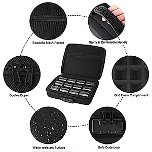 WAEKIYTL 46mm Coin Capsules with 11 Sizes Foam Gasket and Plastic Storage Organizer Box, Coin Storage Case with Lock Coin Collection Supplies for Dime,Cent,Nickel,Quarter,Silver Dollar,Half Dollar (White Foam Gasket)