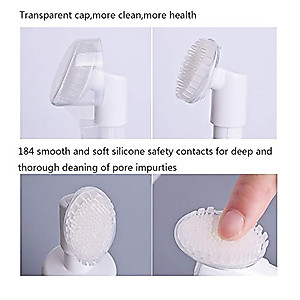 GBSTORE 1 pc 150ml Empty Facial Cleanser Foaming Bottle Mousse Foam Gel Head Wash Brush Foam Bottle Pressure Type Cleansing Milk Beater,Mini Foaming Soap Pump Dispenser