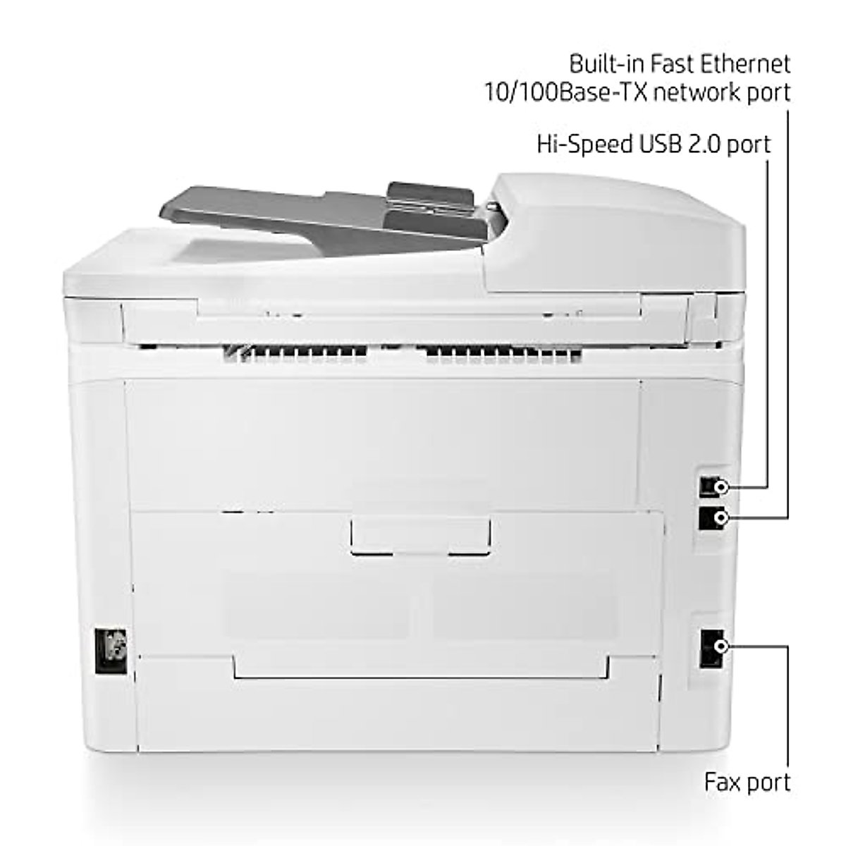 HP Laserjet Pro MFP M183FW All-in-One Wireless Color Laser Printer, Print&Copy&Scan&Fax, 16ppm, 600x600 dpi, Mobile Printing, 2-line Display, 35-Page ADF, Lanbertent Printer Cable