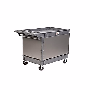 JET PUC-3725 Resin Utility Cart with JT1-126 LOAD-N-LOCK Security System