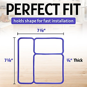 [2 Pack] Lid Seal Gasket For OmieBox - Exact Fit Replacement Part For Kids Bento Lunch Box With Insulated Food Container - 100% Food-Safe Silicone Rubber (Purple) - Lunch Box NOT Included