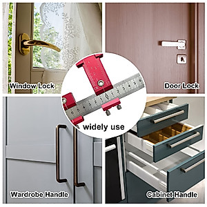 WAYCOJOY Cabinet Hardware jig Cabinet Hardware Template for Installing Drawers Pulls and Pulls on Cabinet Doors Cabinet Handle Template Tool for Handle and Pull Installation (All Aluminum)