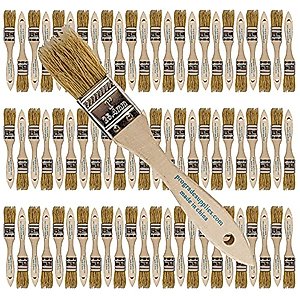 Pro Grade Chip Paint Brushes - 96-Pack - 1" Chip Brushes for Paints, Stains, Varnishes, Glues, & Gesso - Home Improvement - Interior & Exterior Use