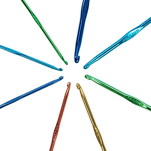 Simplicty Aluminum Crochet Hook Crochet Hook Set, 8pc, Sizes D-K