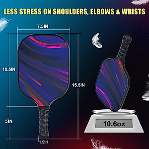 DULCE DOM Pickleball Paddles Set of 4, USAPA Approved Pickleball Paddles Rackets Set, 4 Lightweight Paddles with 4 Pickle Balls and Portable Bag for Beginners Indoor Outdoor Sports