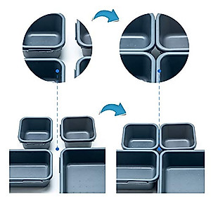 BYCY 18 Pcs Drawer Organizers Trays Set for Office Bathroom Dresser Interlocking Dividers Storage Bins Pack (18 Pieces Set)