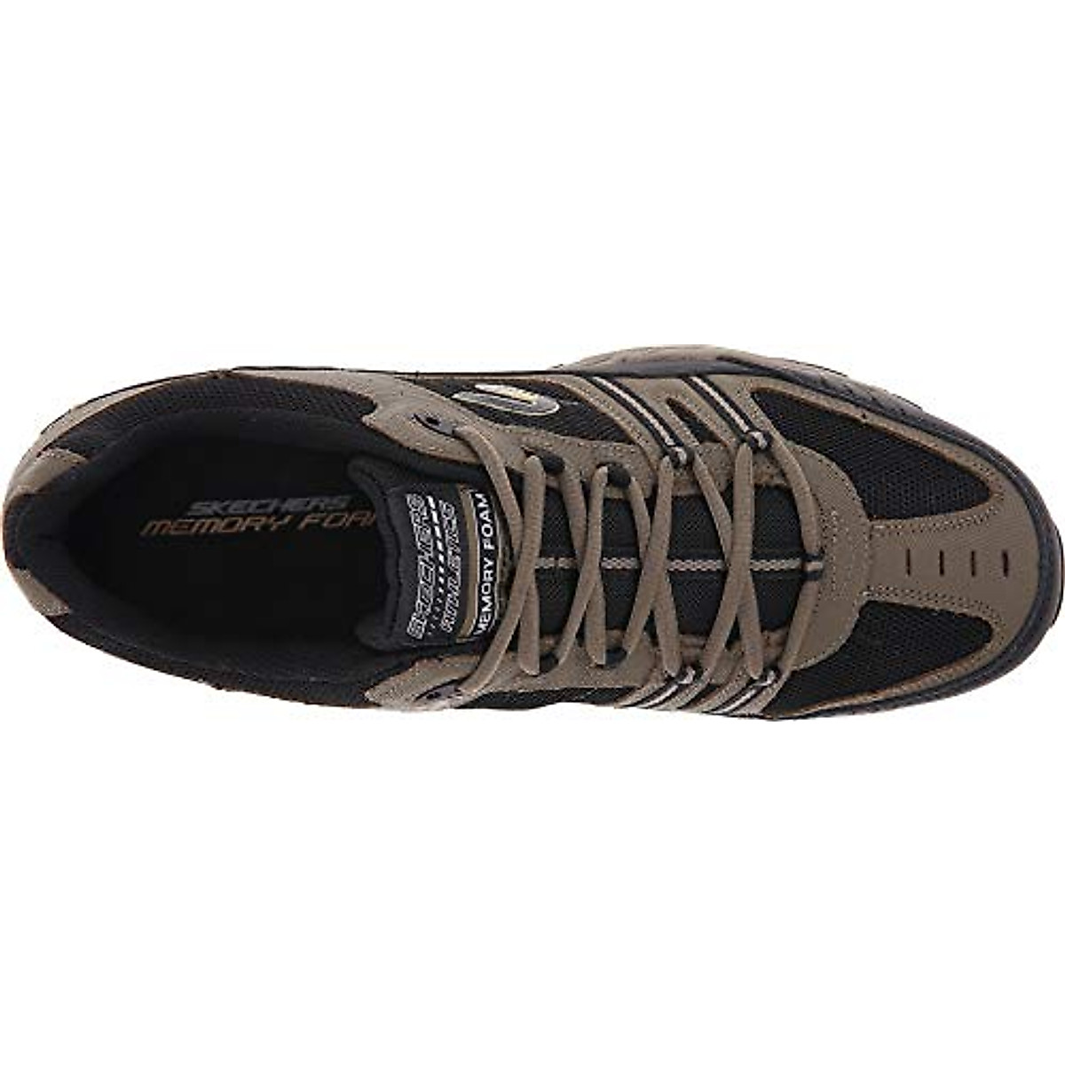 Skechers Men's After Burn Memory Fit - Strike Off Lace-Up Sneaker,pebble/black,10 M US