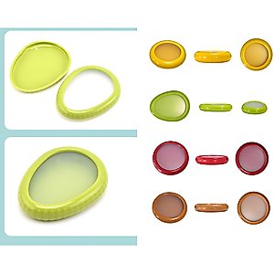 Generic 4pc Silicone Fruit And Vegetable Storage Container Set For Fridge，Avocado Silicone Saver，Tomato Storage Container，Onion Keeper，And Lemon Saver For Fridge。 (4PCS- fruit and vegetable saver)