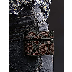 Designer Luxury Leather Elegant Fully Protective Case with Keychain and Strap for Airpods Pro 1st and 2nd Generation - Gifts for Christmas