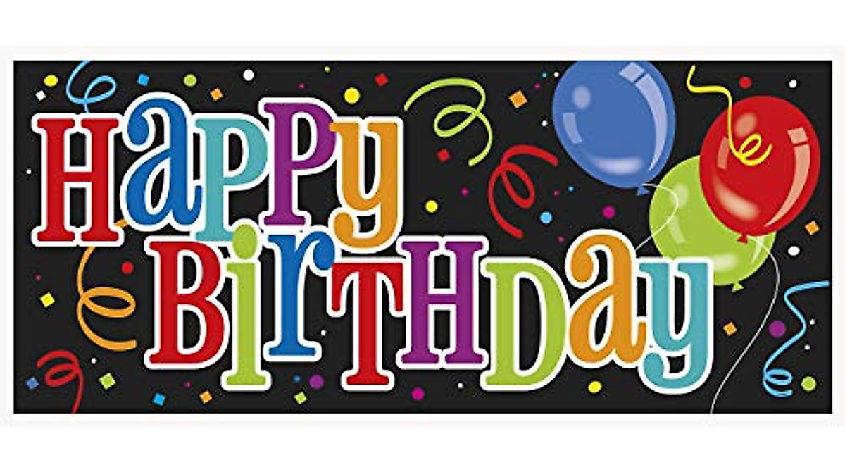 Bold Birthday Party Wall Banner - Unique 60" x 27"