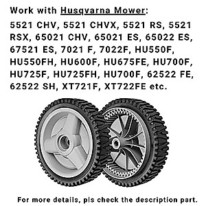 Front Drive Wheels Fit for HU Mower - Front Drive Tires Wheels Fit for HU Front Wheel Drive Self Propelled Lawn Mower Tractor, Wheel for HU700F, Replaces 532401274, 2 Pack, Gray1