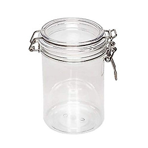 FixtureDisplays® Wire Clasp PET Jar 750 ml Spice Jar Seal Paint Oil Storage Jar Container Lock 18615-750ML-SNL LISTING
