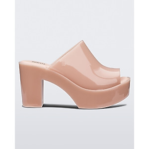 Melissa Women's Mule Platform Clogs, Beige, Pink, 8 Medium US