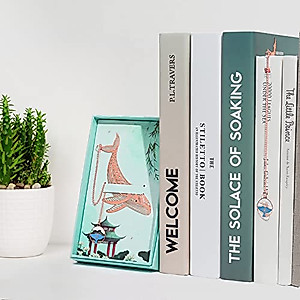 Phineon Metal Whale Bookmark Birthday Gift for Readers Librarian Book Lovers Bookworm Brass Book Marks Mothers Day Christmas Valentine's Day Gifts for Teachers Students Lady