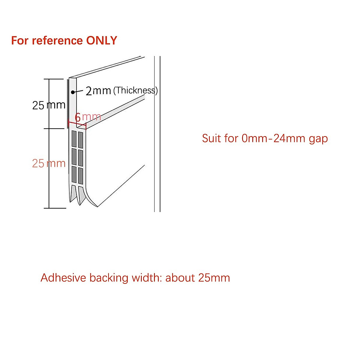 hokmly 2"W x 39"L Weather Stripping - Under Doors Bottom Door Draft Stopper Seal Strip - Flexible Noise Insulation Draft Guard for Garage Exterior and Interior Doors (1, Brown)