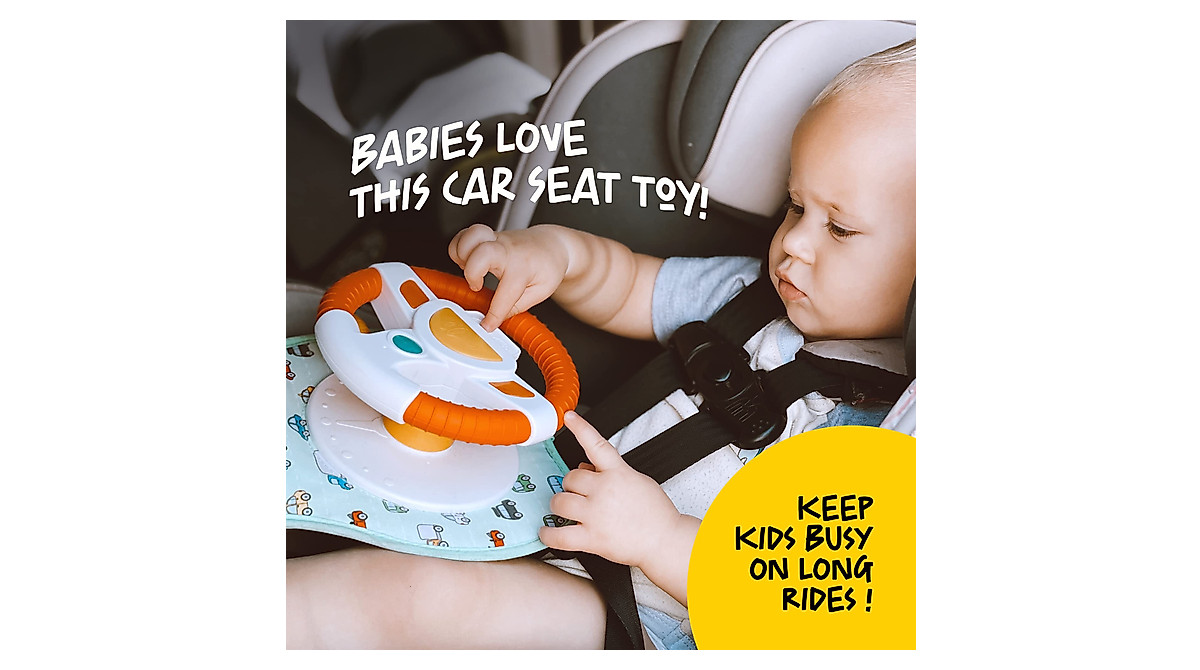 BETTERLINE Baby Car Seat Toy with Lights & Sound for Infants & Toddlers