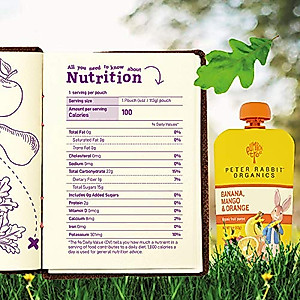 Pumpkin Tree Peter Rabbit Organics Mango, Banana and Orange Snacks, 4 Oz (Pack of 10)