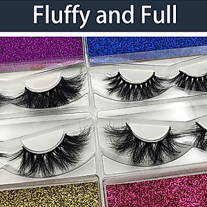 Mink Lashes bulk MIKIWI 6 Styles 30 Pack, 3D Mink Lashes wholesale,15-20mm Fluffy Long wispy lashes Real Mink Eyelashes