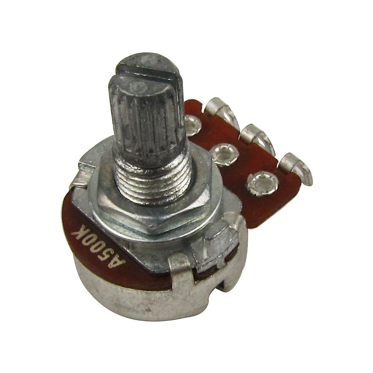 Musiclily 15mm Guitar Mini Size Pots 500K Short Split Shaft Audio Taper Potentiometers for Guitar Bass (Pack of 2)