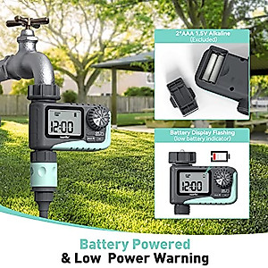RAINPOINT Sprinkler Timer Outdoor, Water Timer for Garden Hose Faucet, Programmable Water Timer with Rain Delay/Manual, V2, 2023 Release