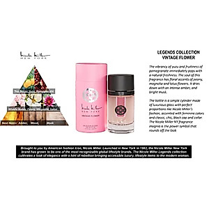 Nicole Miller NY Legends – Vintage Flower – Eau De Parfum Spray for Women – Sweet, Floral & Musky Woman’s Fragrance – Fresh & Feminine Long Lasting Seductive Scent, 3.4 Fluid Ounce