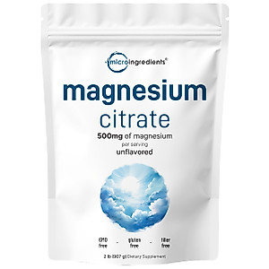 Pure Magnesium Citrate Powder (Citrato de Magnesio en polvo), 2 Pounds (32 Ounce), Pure and Filler Free, Relaxation and Nutrient Utilization, Vegan