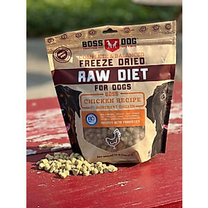 Boss Dog Complete & Balanced Freeze Dried Raw Diet for Dogs, Chicken Recipe, 12 oz Bag
