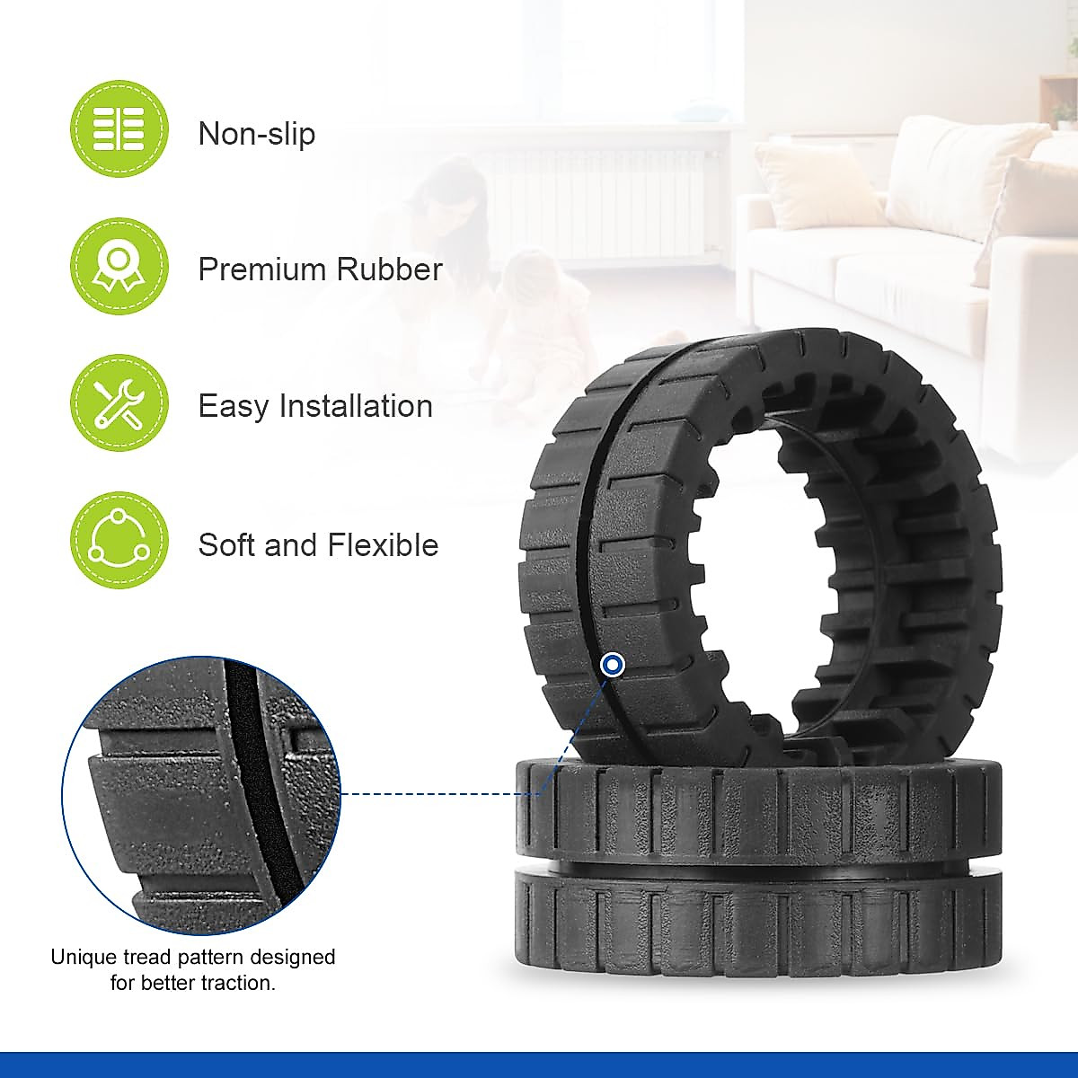 LANMU Non-Slip Replacement Tires